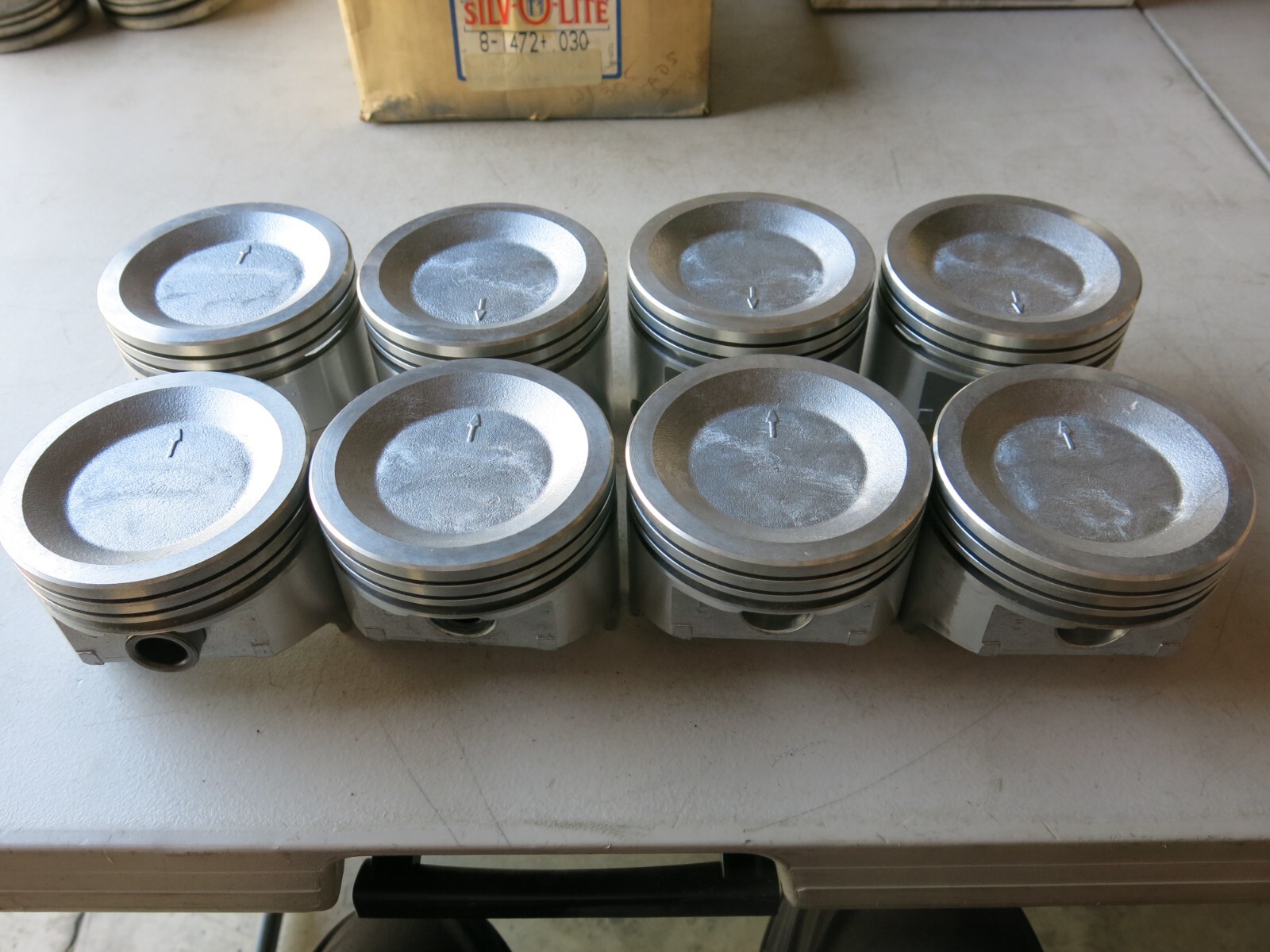Silvolite Engine Pistons set of 8 fit Chevy 350 (1969-1990) #1472.030 ...