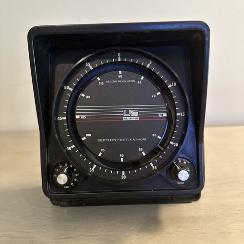 VINTAGE US MARINE ECHO SOUNDER DEPTH FINDER GUAGE | eBay