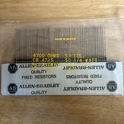 Allen-Bradley Fixed Resistors 4700 OHMS CB 4725 RC07GF472J OP .5078 50 ...