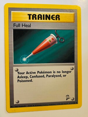 Pokemon Base Set Trainer Full Heal #111/130 Non-Holo trading card | eBay