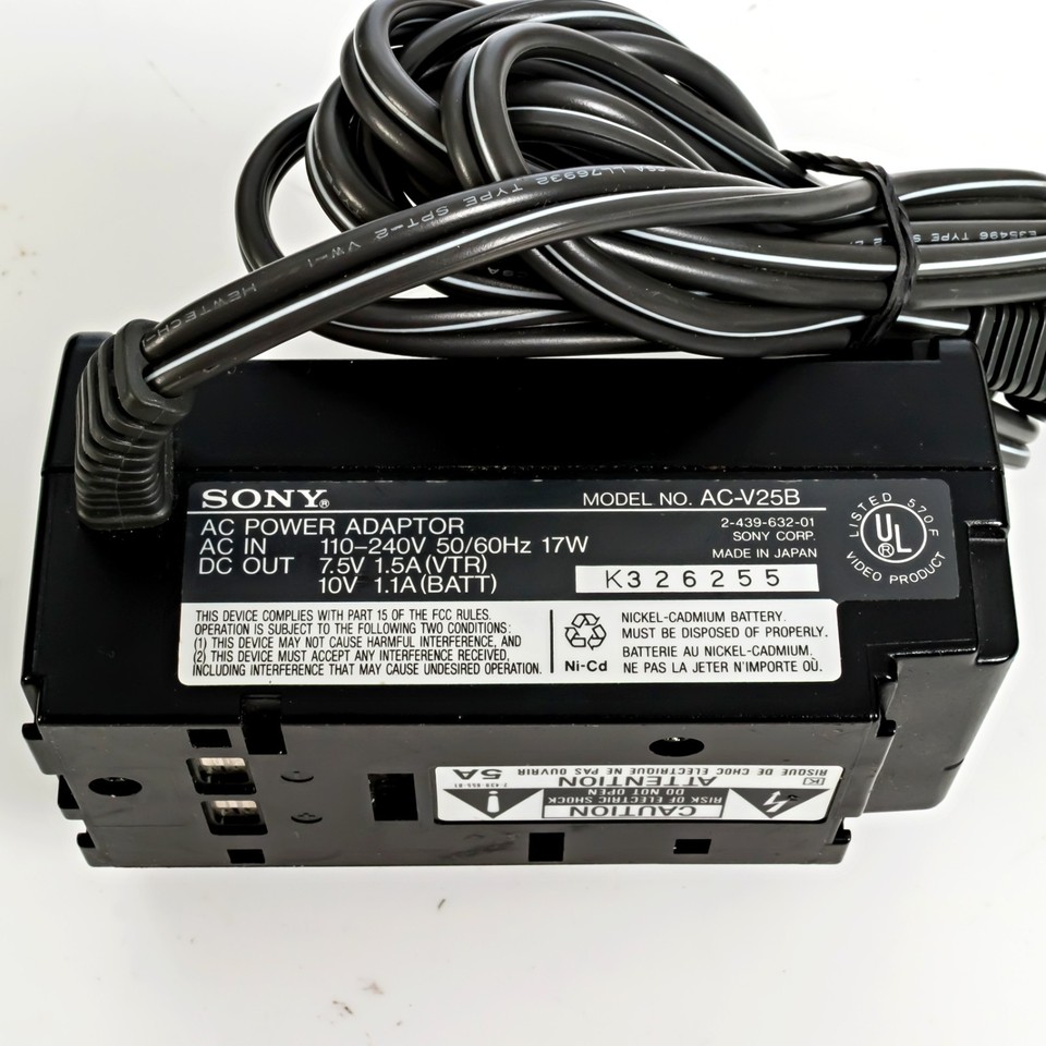 GENUINE OEM SONY AC POWER ADAPTER BATTERY CHARGER AC-V25 | eBay