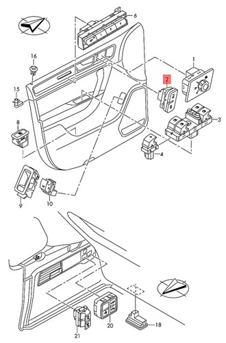 Genuine VW Touareg Door Locking Safety Switch 7P6962125A | eBay