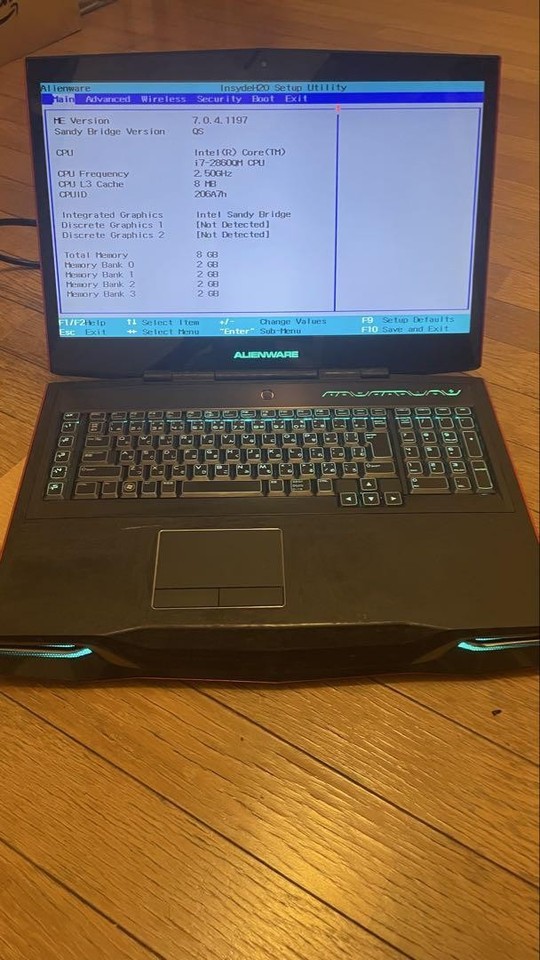 Alienware M18x r1 18 Inch Gaming Laptop Intel Core i7 8GB RAM Dell 330W ...