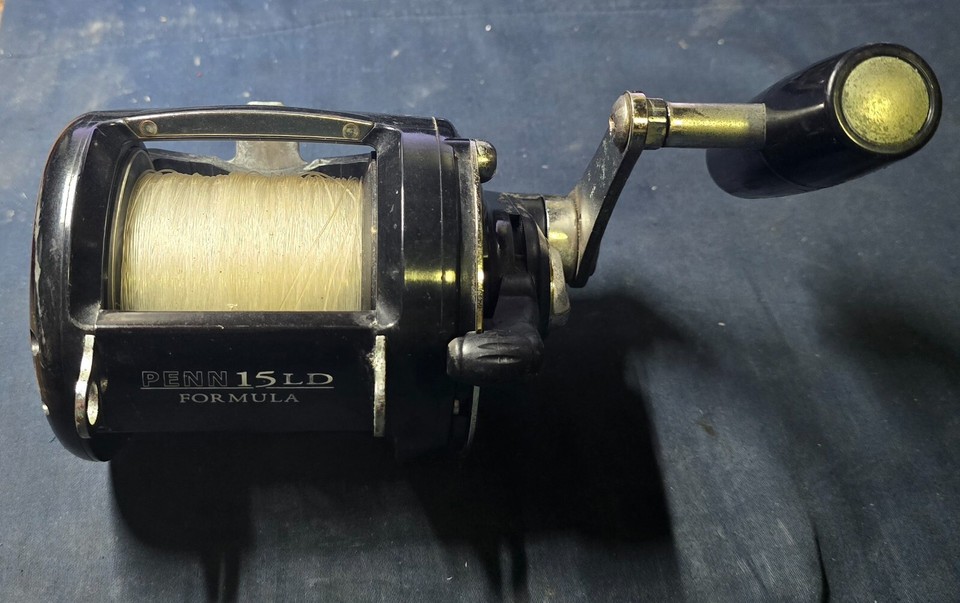 VINTAGE PENN FORMULA 15 LD COVENTIONAL FISHING REEL WITH LEVER DRAG ...