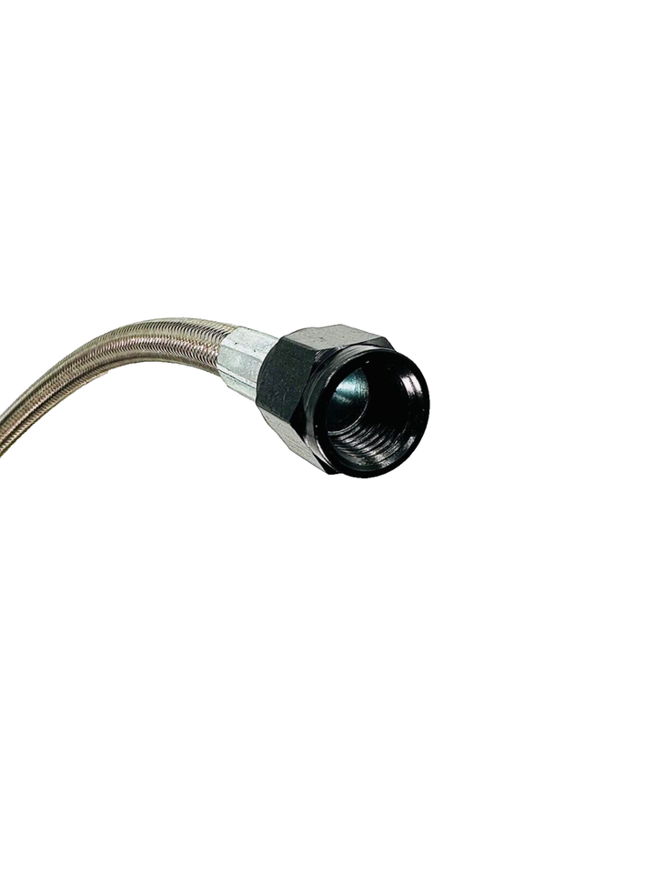 4AN NITROUS OXIDE/FUEL LINE 2 FT STAINLESS STEEL BRAIDED BLACK ENDS | eBay