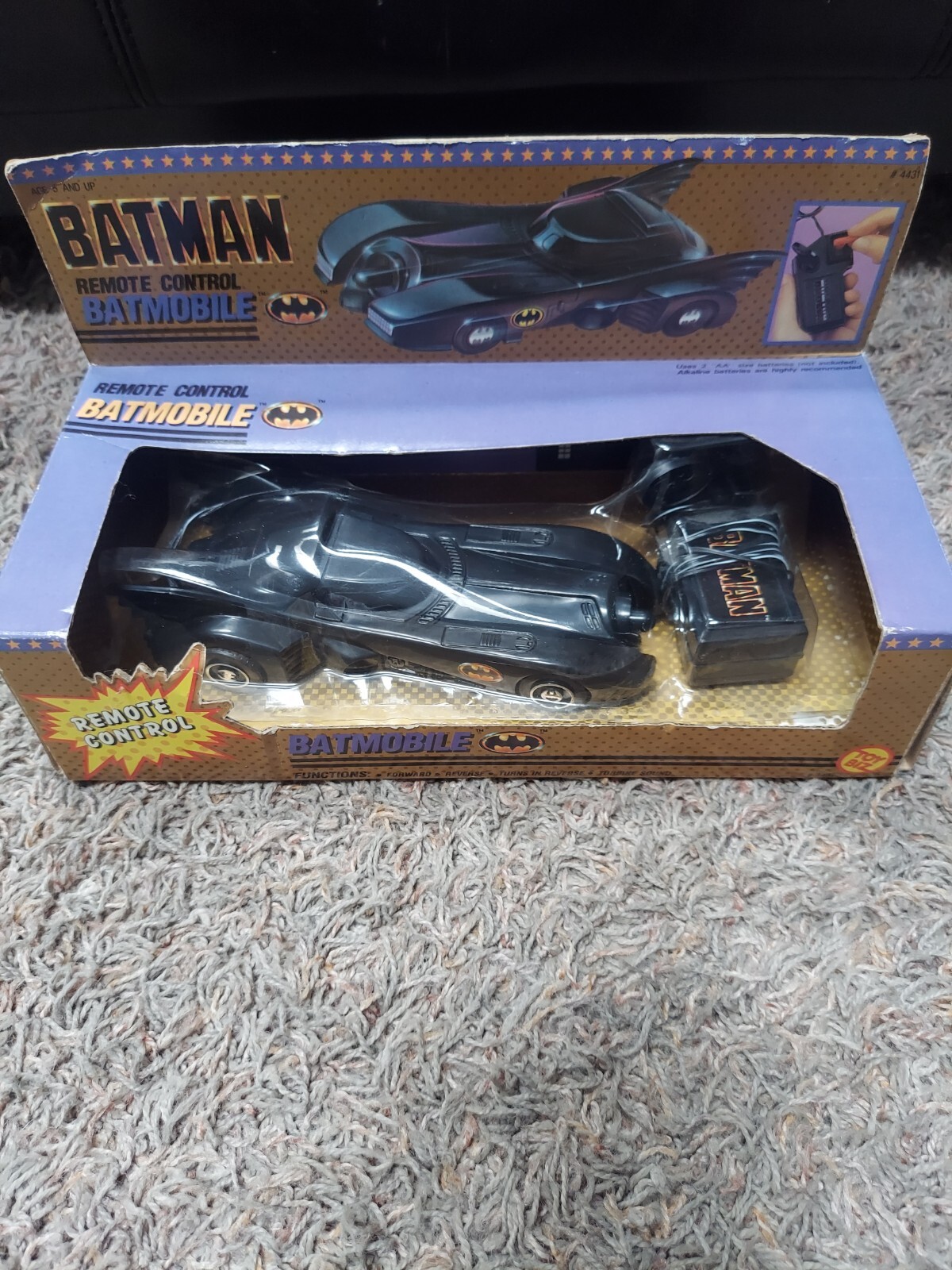 Rare BATMAN Remote Control BATMOBILE #4431 1989 Toy Biz Preowned *Read ...