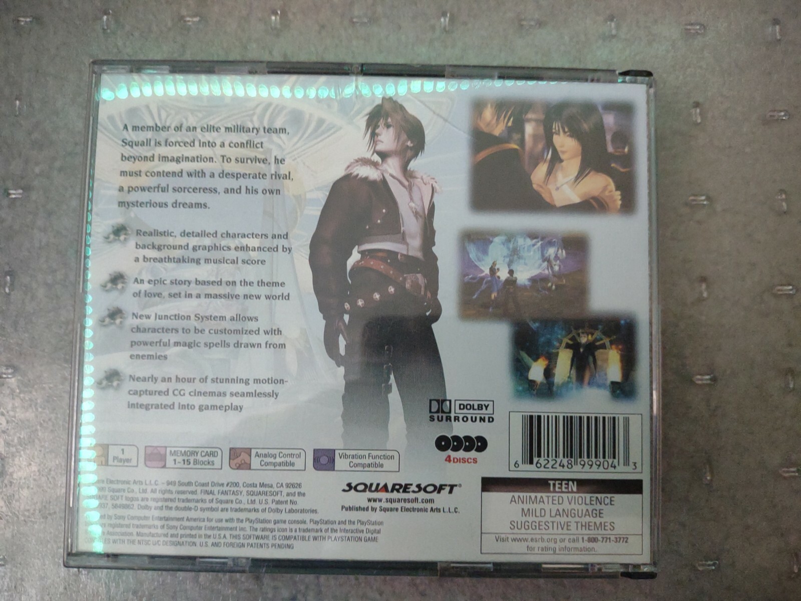 Final Fantasy VIII (PlayStation 1, 1999) PS1 FFVII Missing Disc 1 READ ...