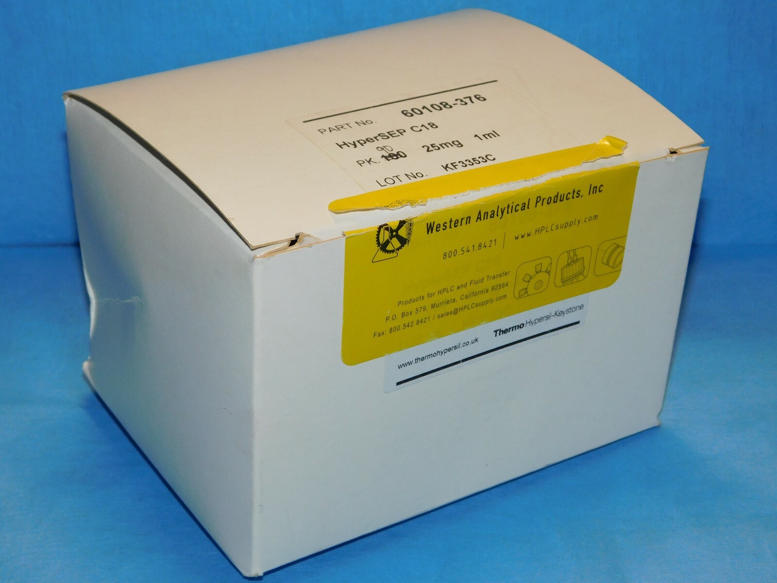 60108-376 THERMO HYPERSEP C18 25MG 1ML QTY 90 NEW SEALED BOX | eBay