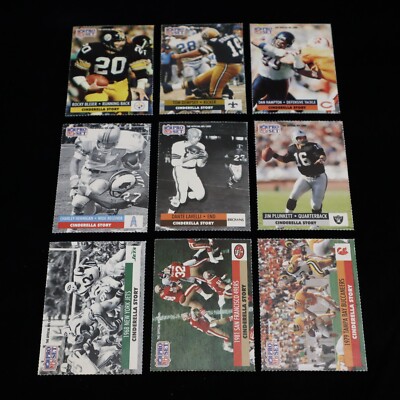 1991 "Cinderella Story" Pro Set NFL Complete Card Set 9ct RARE | eBay