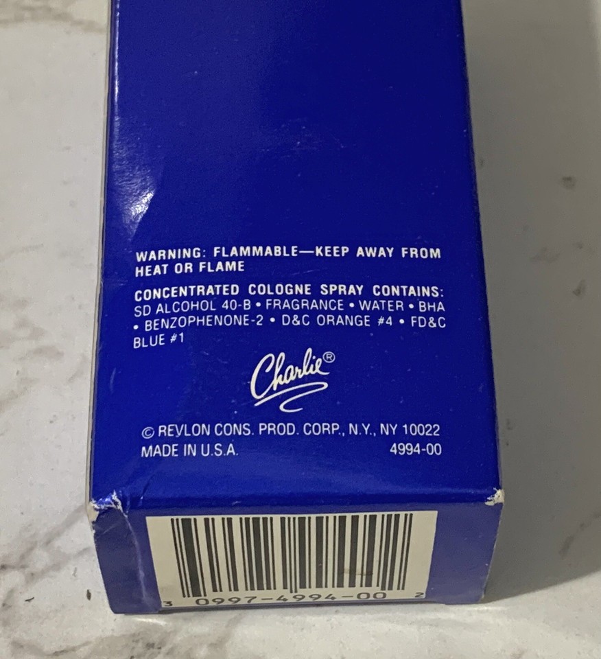Charlie Revlon Concentrated Cologne Spray 1.3 fl oz, 38.4 ml NIB | eBay