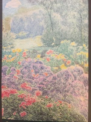 FINE ART LITHOGRAPH: Forest Glen And Flowers By Carson Gladson 24 X 36 ...