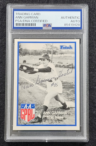 ANN GARMAN Signed Fritsch Baseball Card-GPBL-A LEAGUE OF THEIR OWN-PSA ...