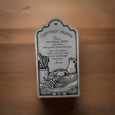 NEW ABBEY PRESS SILVER TONE METAL "KITCHEN PRAYER" WALL PLAQUE/EASEL | eBay