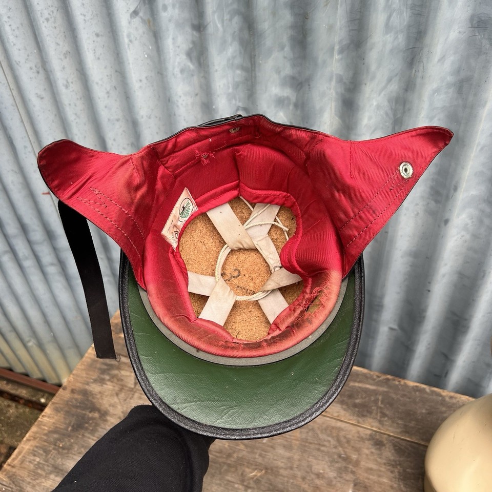 Vintage Everoak Cork Classic Motorcycle Scooter Crash Helmet Size 6 ...