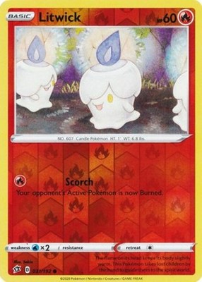 4x NM-Mint Litwick - 031/192 - Common - Reverse Holo Pokemon Rebel ...