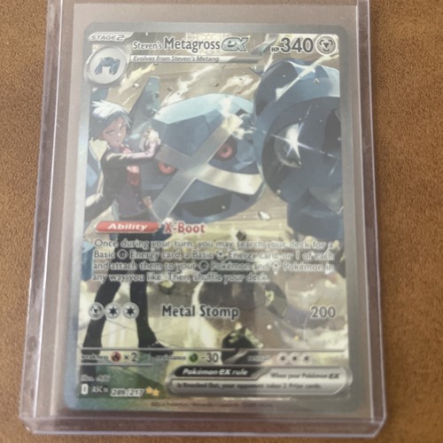 Pokémon Ascended Heroes Hit-Steven's Metagross Ex SIR #289 fresh pull ...