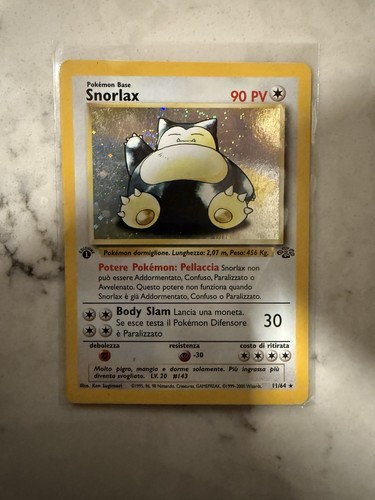 1st Edition Snorlax Holo Jungle 11/64 2000 Pokemon LP (Italian) | eBay