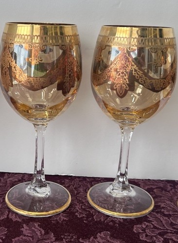 VTG J Preziosi Lavorato A Mano Iridescent Gold Glass Murano Italy ...