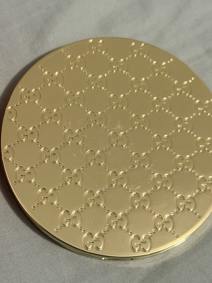 GUCCI Beauty Gift Monogram Logo Compact Mirror Gold with Box GWP | eBay