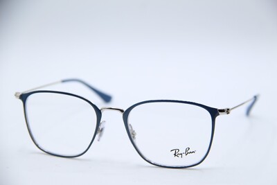 NEW RAY BAN RB 6466 3101 DARK BLUE SILVER AUTHENTIC DESIGNER EYEGLASSES ...