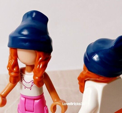 New LEGO Ski Hat Knit Stocking Cap Dark Blue Braided Pigtails Dark ...