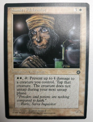 Samite Alchemist Version B MTG Vintage 1995 White Creature Magic ...