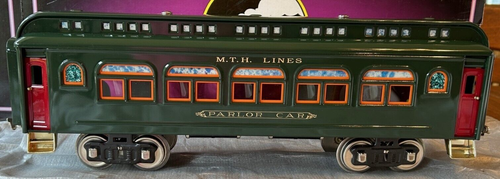 MTH Standard Gge Tinplate Dark Green 418 Passenger Car #428 PARLOR Car ...
