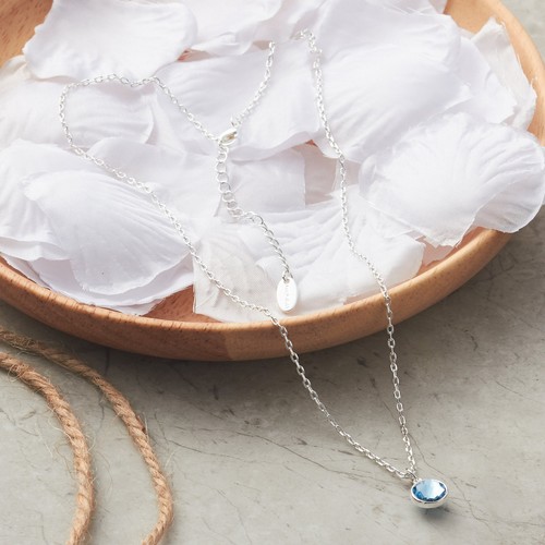 Light Blue Crystal Necklace Created with Zircondia® Crystals by Philip ...