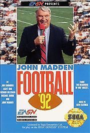John Madden Football '92 (Sega Genesis, 1991) for sale online | eBay