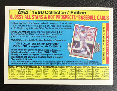 1990 Topps - Topps Company Store #NNO - Collector’s Edition: Glossy All ...