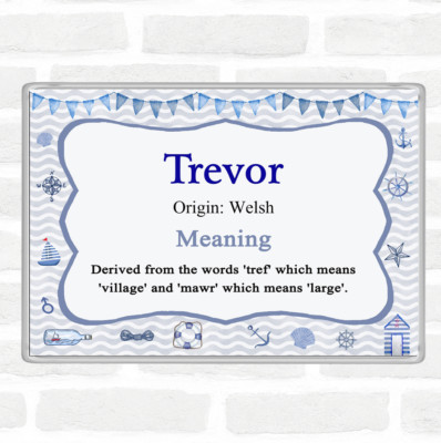 Trevor Name Meaning Jumbo Fridge Magnet Nautical | eBay UK