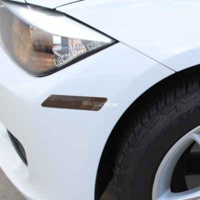 Fits 2012-15 BMW F30 Reflector Overlay Tint / Decal Kit - 3Series Smoke ...