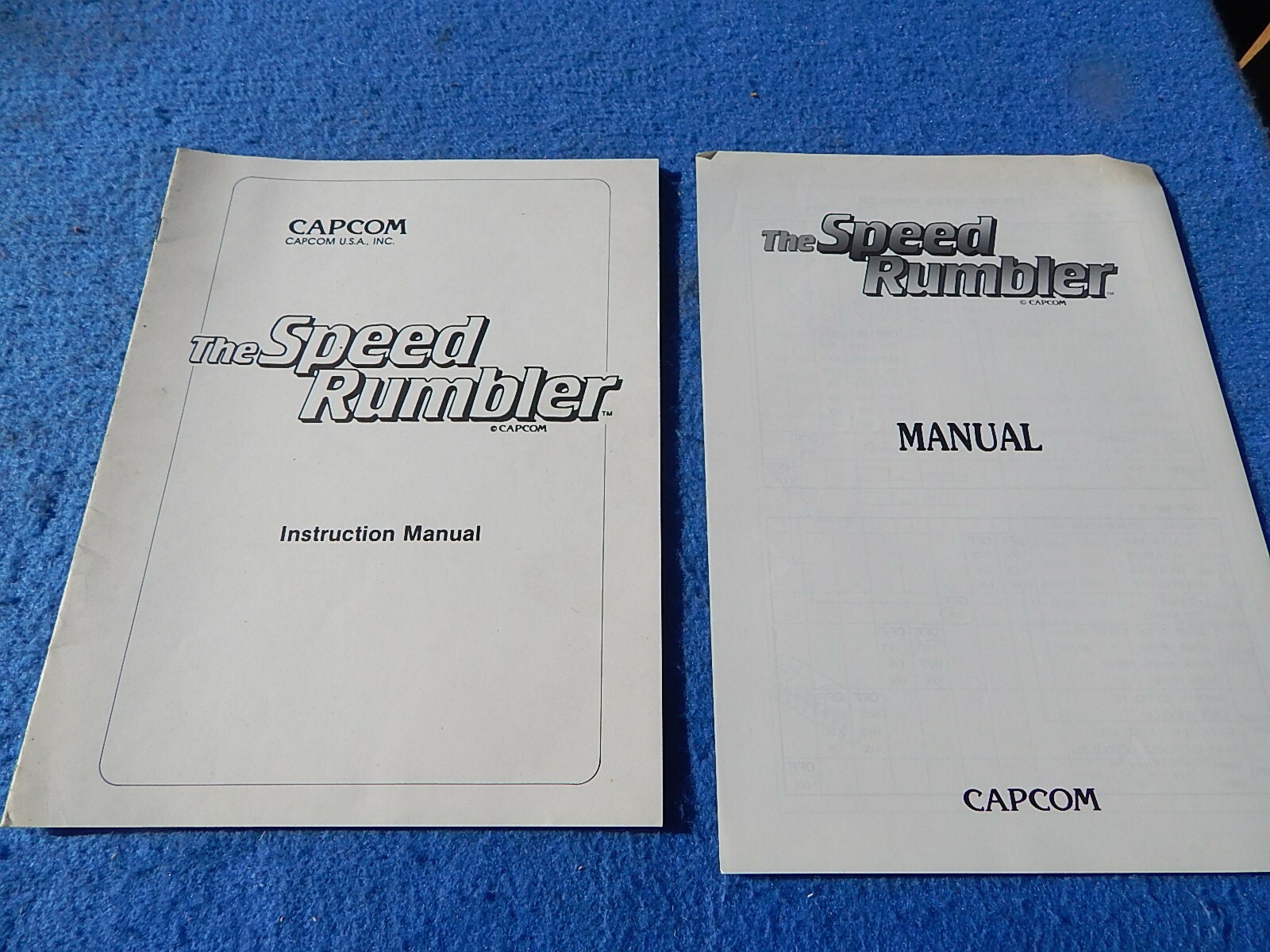1986 Capcom SPEED RUMBLER video game instruction manuals | eBay