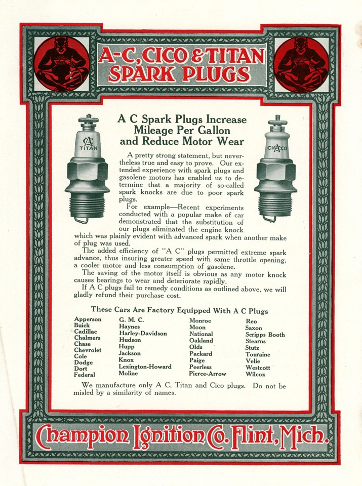 1915 Original Dixie 20th Century Ignition Cover Ad Newark NJ+ A-C Spark ...