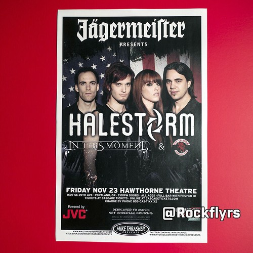 HALESTORM 2012 Original 11x17 original Concert Street Poster. PORTLAND Oregon | eBay