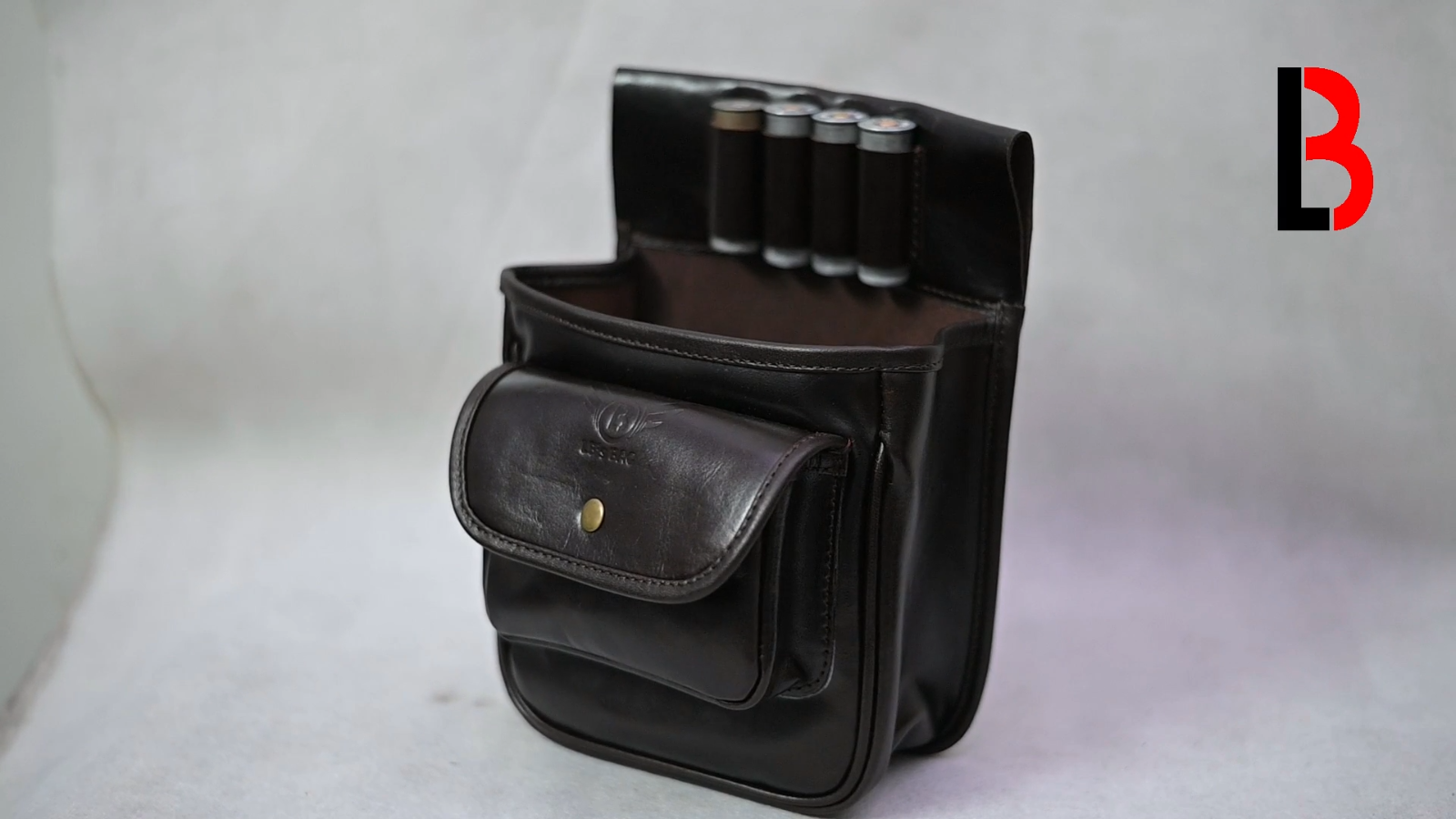 Genuine Cowhide Leather Trap Shooting Bag Ammo Storage Shell Pouch 50 ...