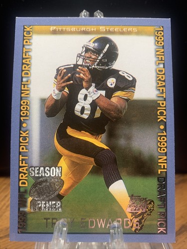 1999 Topps Season Opener Football Rookie #145 Troy Edwards Pittsburgh ...