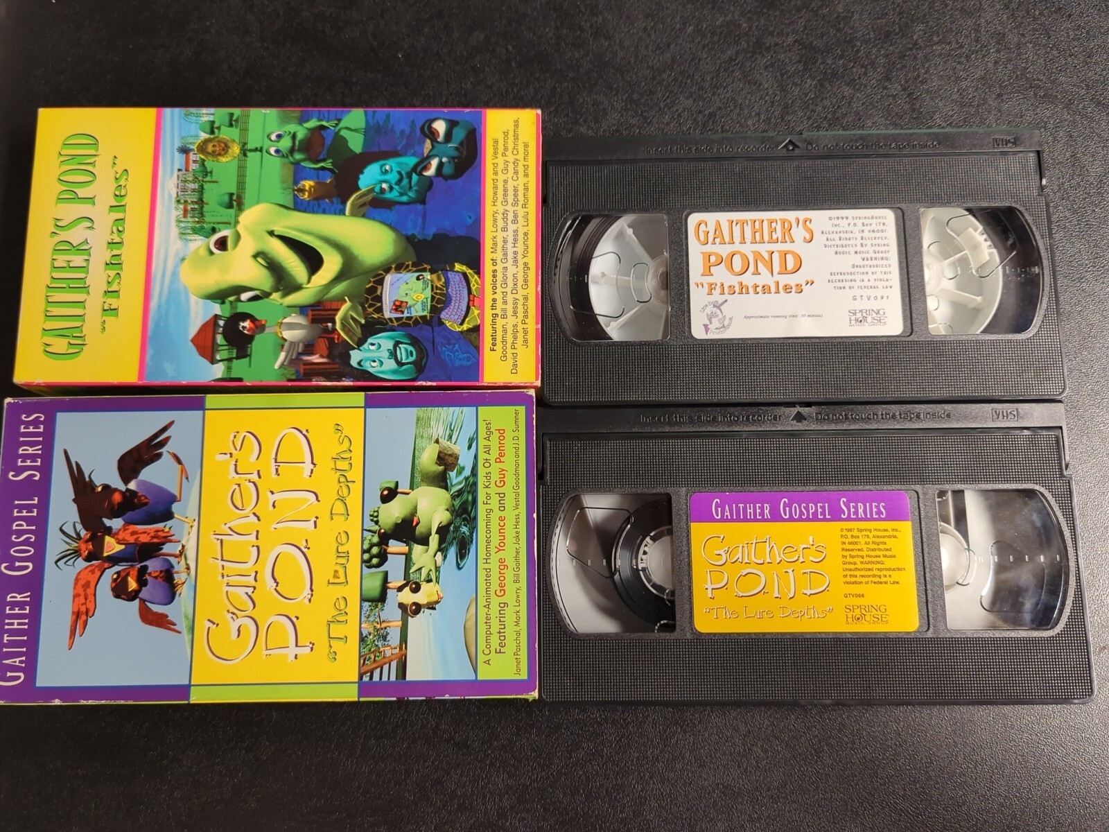 Lot of 2 Gaither's Pond Fishtales & The Lure Depths VHS Gaither Gospel ...