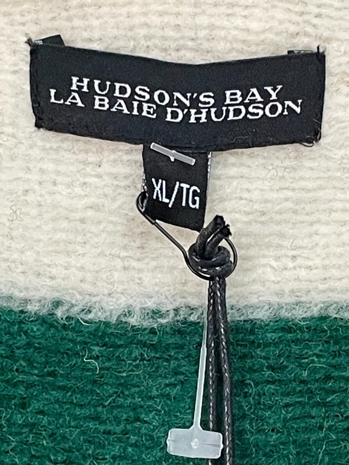 CANADA Hudson's Bay HBC Stripes Multi-Stripe Wool Jacket Sweater Coat ...