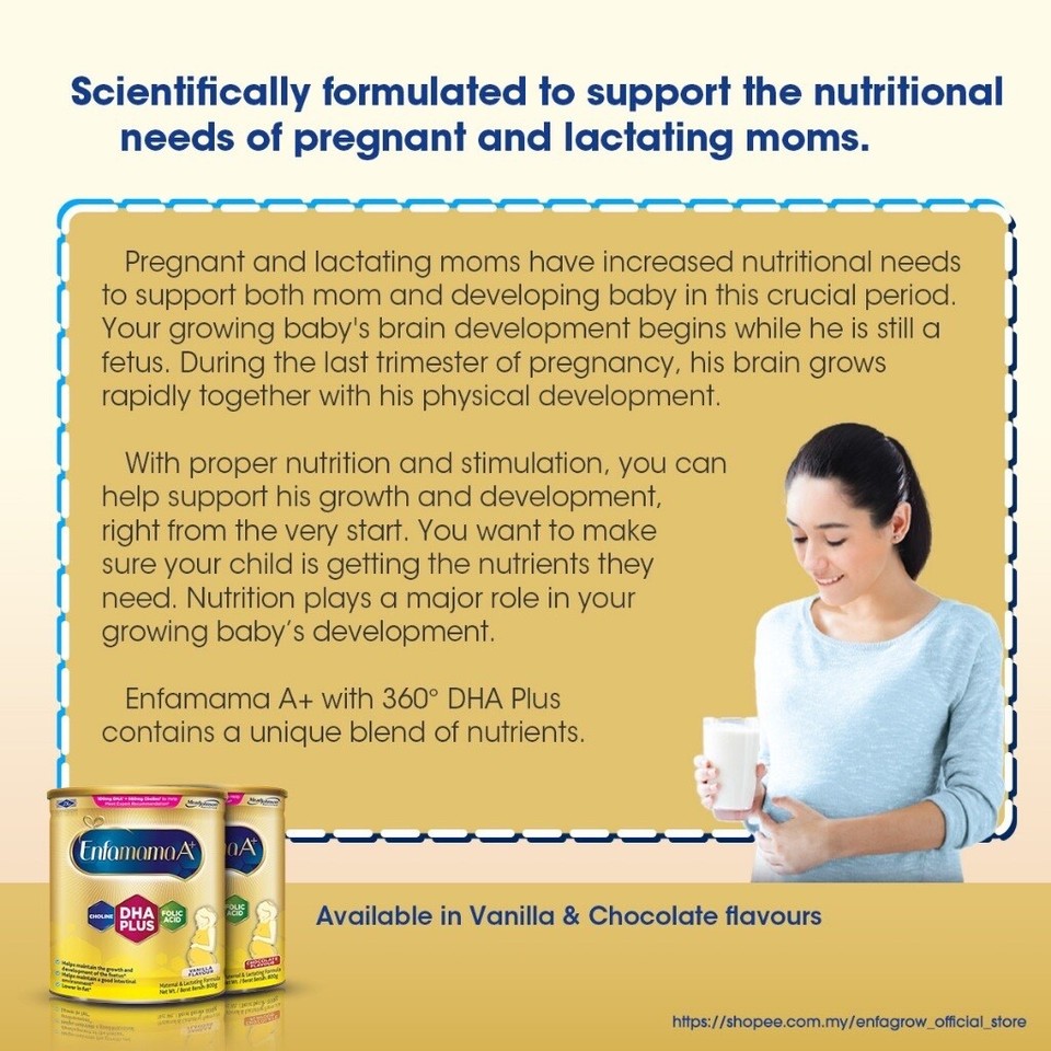 ENFAMAMA A+ 800g Vanilla Flavor For Maternal & Lactating Milk - FREE ...