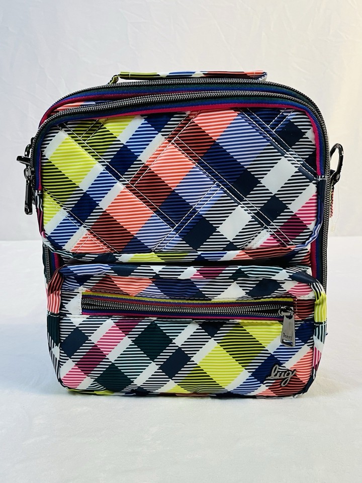 LUG Wrangler Crossbody Bag Colorful PLAYFUL PLAID Top Handle Purse ...