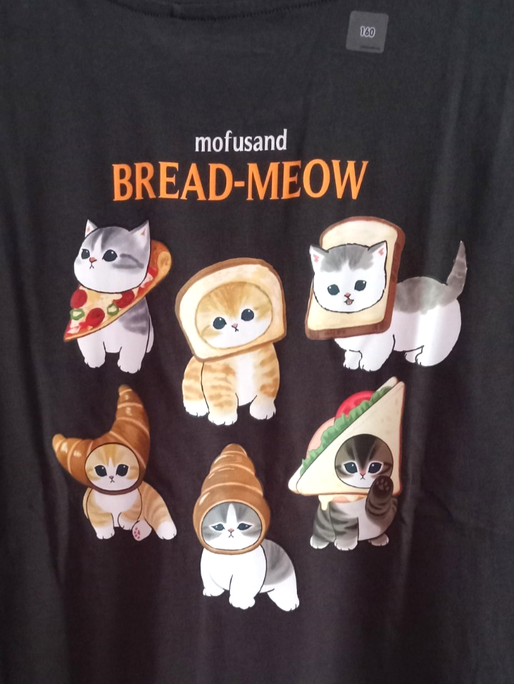UNIQLO Cat Shirt Mofusand Bread Meow Girls 13Y NWT USA | eBay