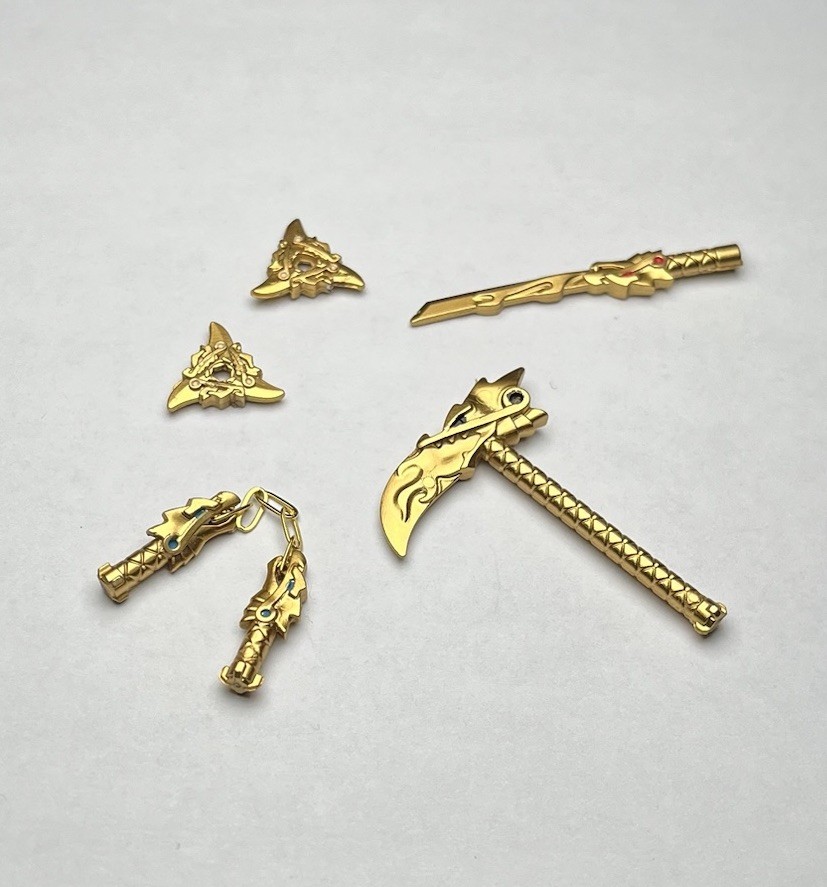 Custom Ninjago 4 Golden Elemental Weapons | eBay