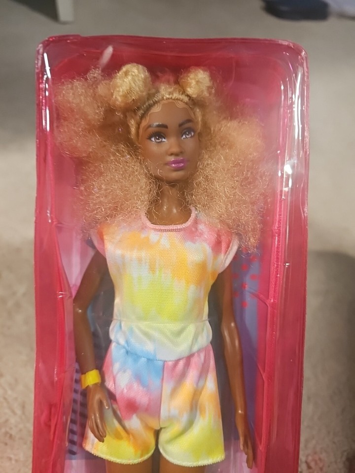 Barbie Fashionistas Tall Doll #180 African American Blonde Afro Hair ...