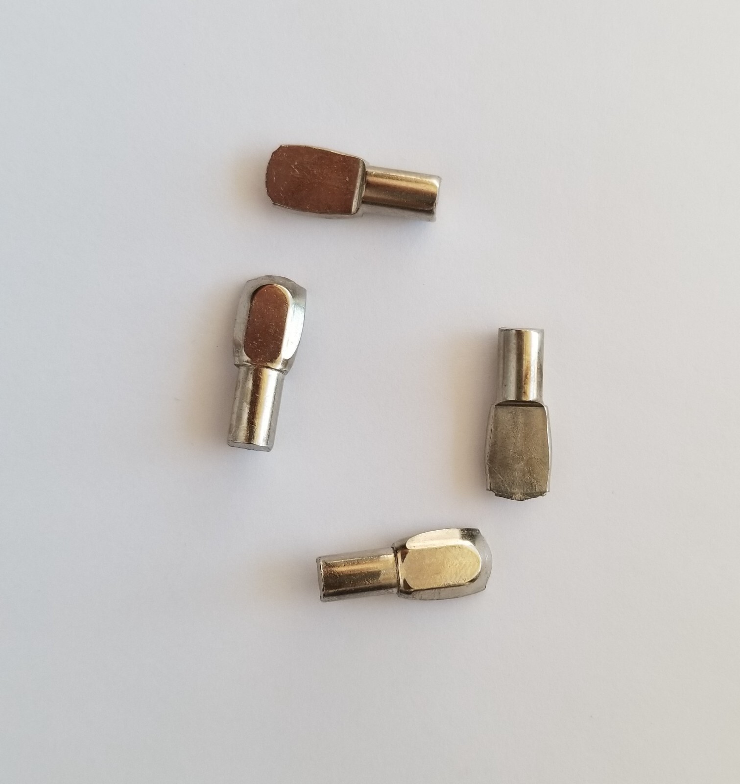 5mm Cabinet Adjustable Shelf Pin Support Nickel Finish 4 pack Spoon ...