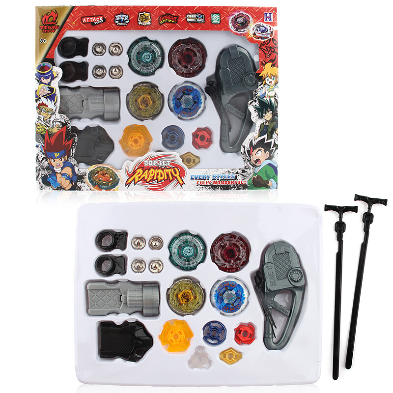 Exciting Beyblades Metal Master Fusion Set With Mixed Color Launchers ...