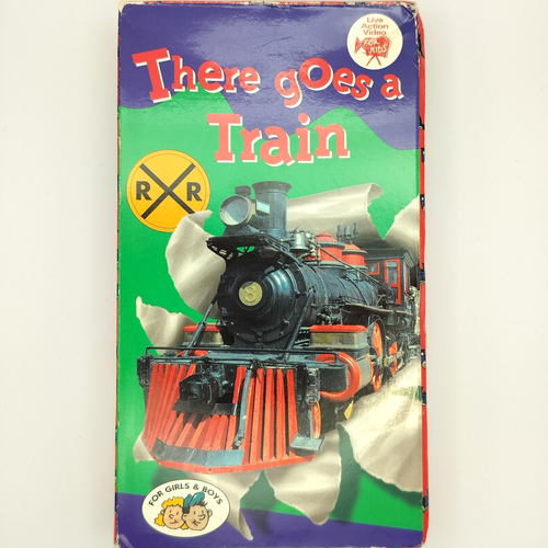 There Goes A Train VHS Kids VCR Tape Kid Vision Railroad Locomotive ...