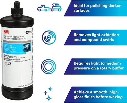 3M Finesse-it II Machine Polish, 05928, 1 qt (32 fl oz/946 mL) | eBay