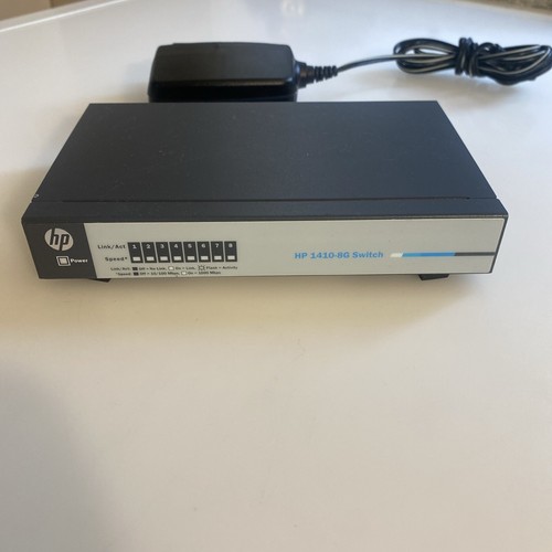 HP ProCurve 1410-8G Switch Managed 8-Port with power adapter J9559A lfd ...
