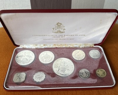 Bahamas 1973 Proof Collection Set Incl. 4 Silver Coins ~ Cased ...